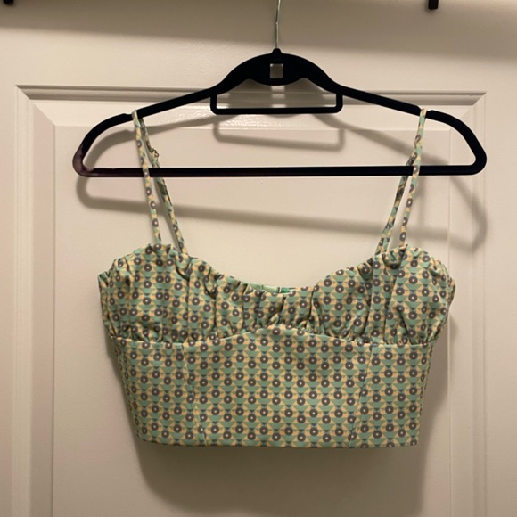 Zara | Tops | Zara Patterned Corset Top | Poshmark